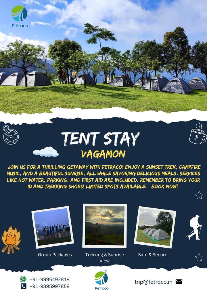 Fetraco - Tent & Camping Vagamon | Parunthumpara - Vagamon