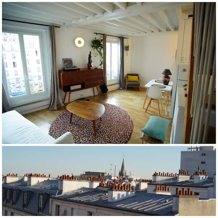 Cute Duplex In Paris Belleville, Village Jourdain - Vincennes