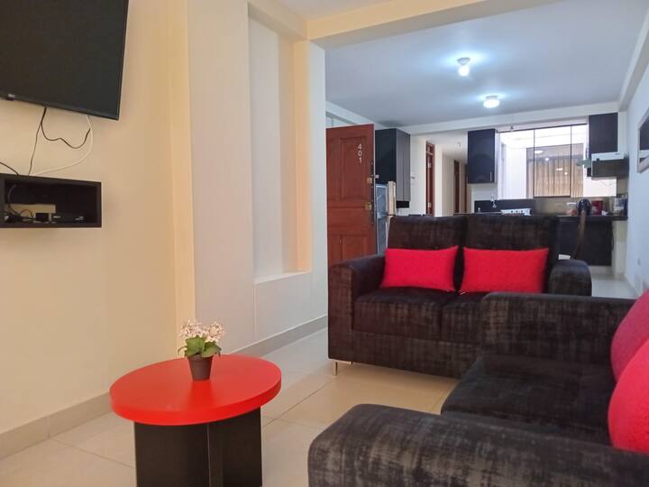 Dpto Privado, Amoblado C/cocina, 4° Piso, 3 Habs - Chiclayo