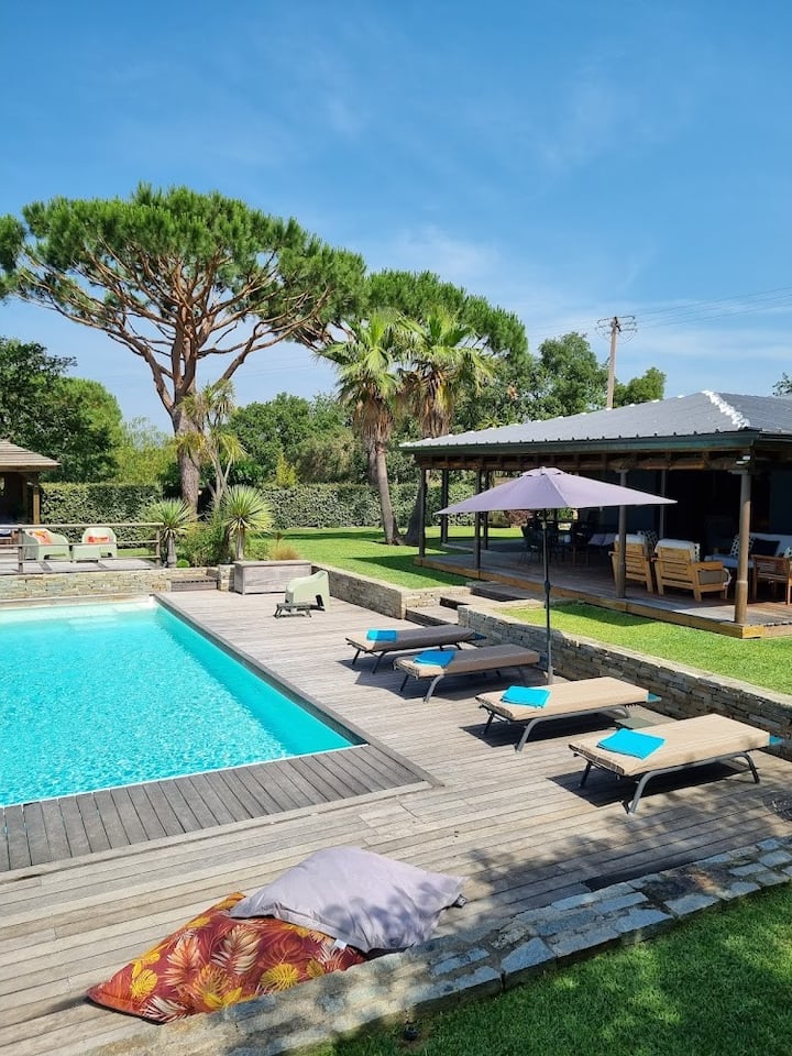 Kazako Villa,6pers,3 Ch Clim, Piscine 10x5m,gazebo - Saint-Tropez