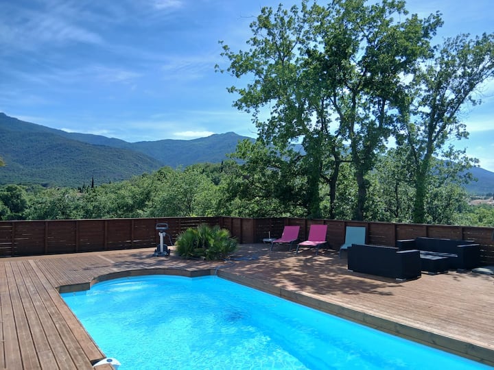 Villa Mit Pool Und Herrlichem Blick Auf Laroque Des Albères! - Laroque-des-Albères