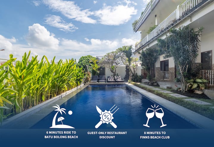 Invigorating Twin Bed Guesthouse With Shared Pool - Indonesia
