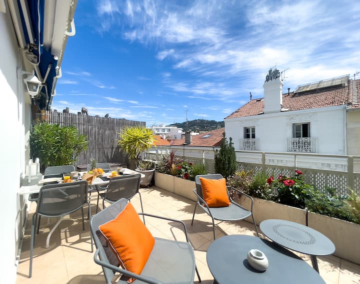 Beau Studio,  Grande Terrasse. Centre  (La Banane) - Cannes