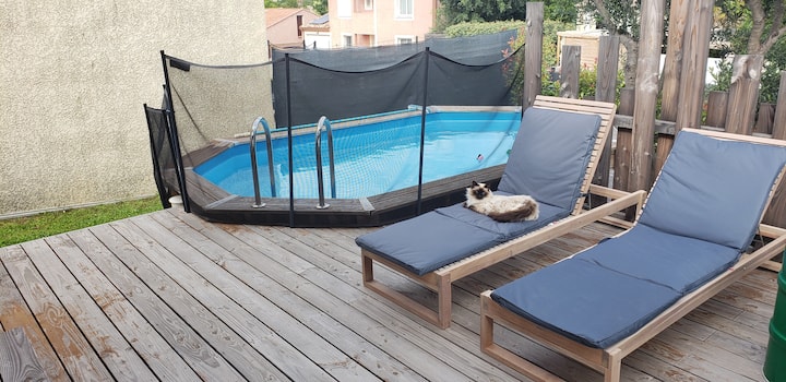 Villa 2 Chambres + Piscine à Gigean Proche Plages - Balaruc-le-Vieux