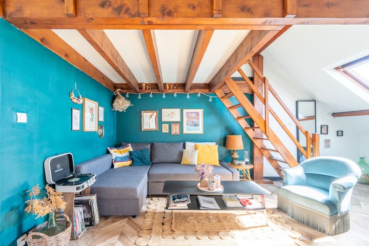 Le Grenier De Lucie, Joli Duplex, 1min Halles - Tours
