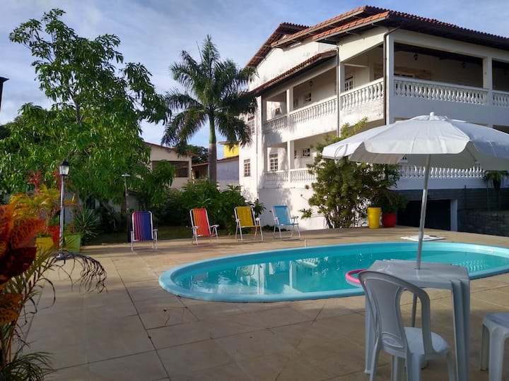 900 M Da Praia  Suíte Ar  Piscina E áRea Verde - Lauro de Freitas