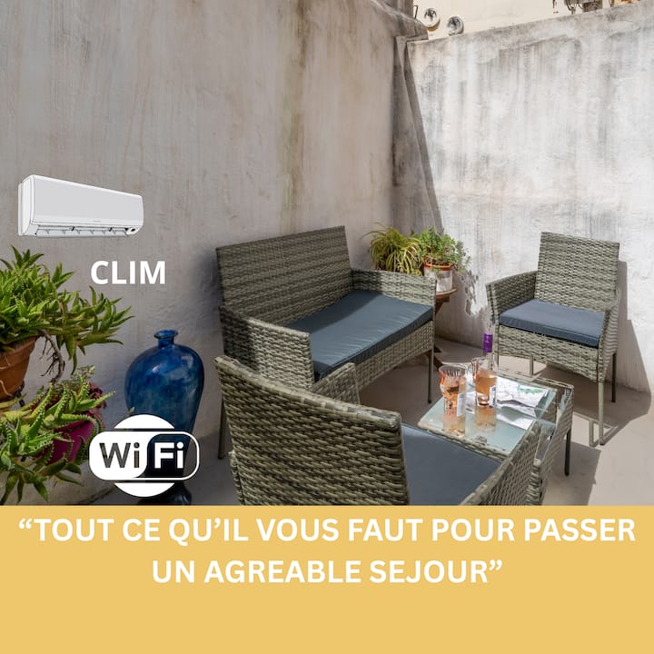 Doux T2 Avec Terrasse & Clim Près Arènes - Nîmes