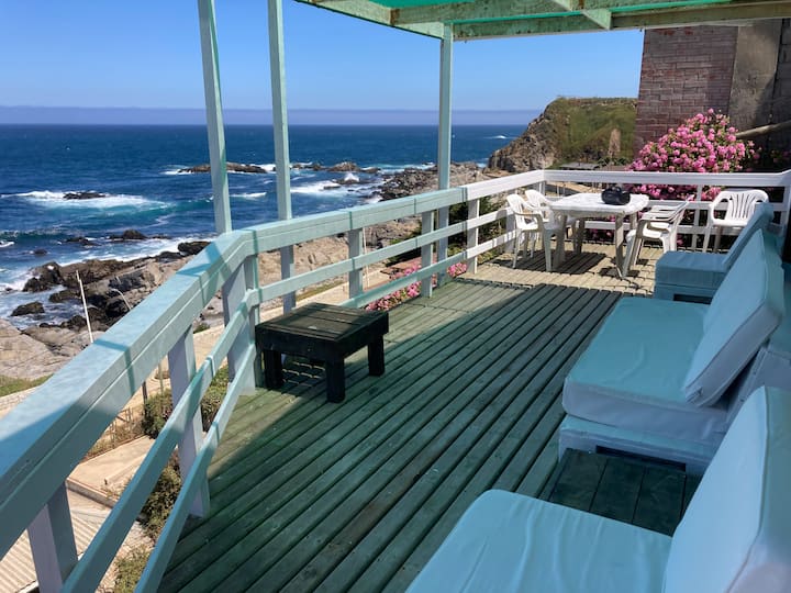 Casa Con Gran Terraza Y Espectacular Vista Al Mar - Algarrobo