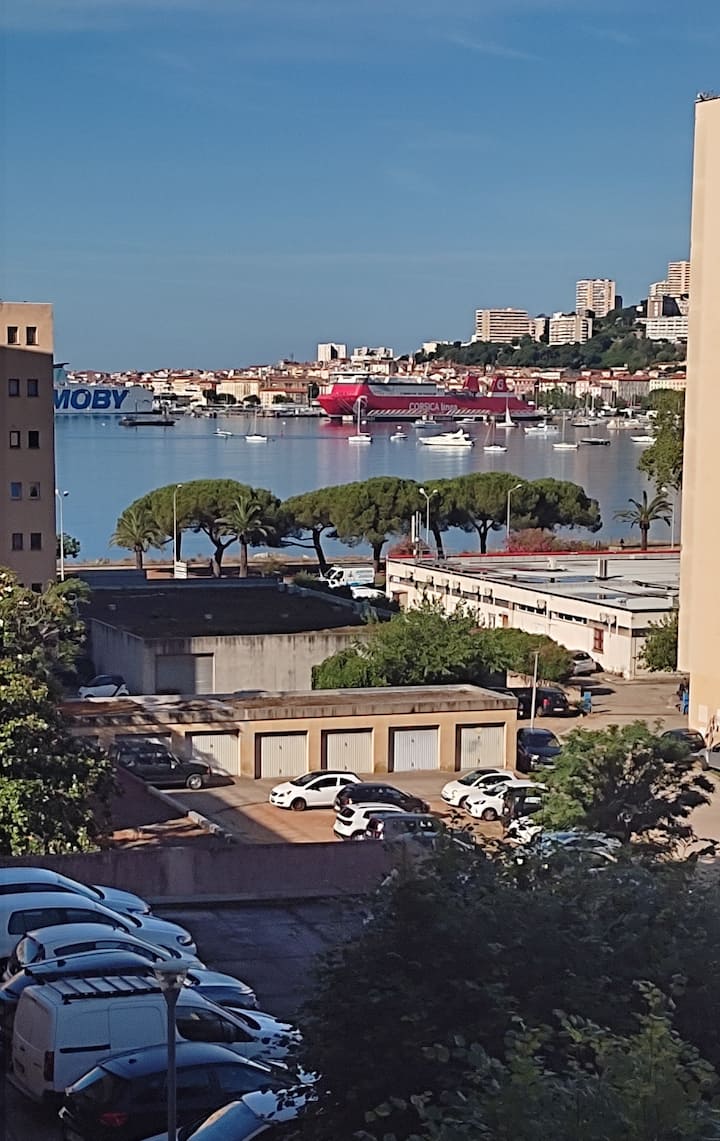 Appart 7 Min Aéroport Centre Vue Mer Parking Plage - Ajaccio