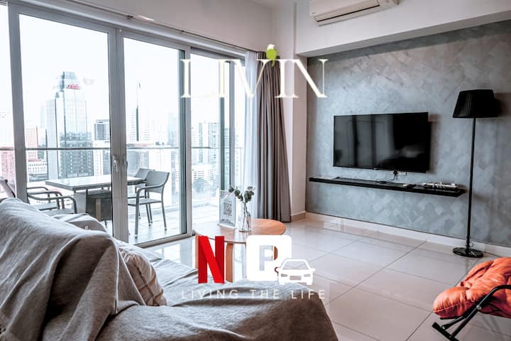 20 Kl Modern 2br Klcc View With Balcony & Pool - Sentul