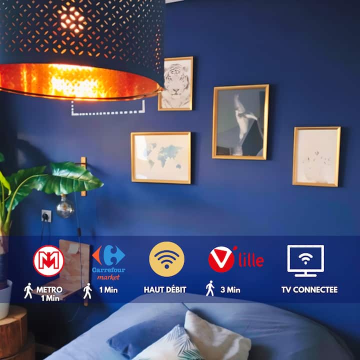 🐾 Appartement Cosy Lille Centre Marine - Lomme
