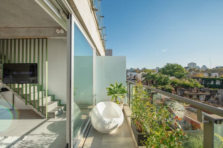 Luxury Design Rooftop Home - Private Bbq Terrace - Argentine