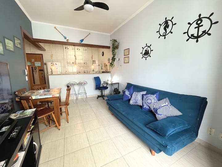 Sossego? Em Frente Ao Mar, Conforto, Wi-fi 250 Mb - Santos