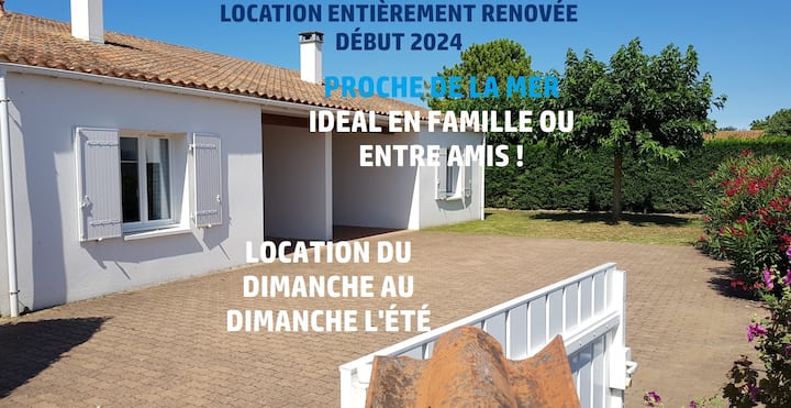Superbe Logement 200 M De La Plage ! - T3 - Île d'Oléron