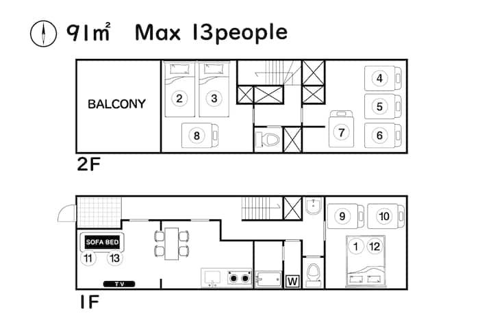 大須商店街まで歩いてスグ　無料の駐車場も1台あり　広々2階建て - Nagoya Station