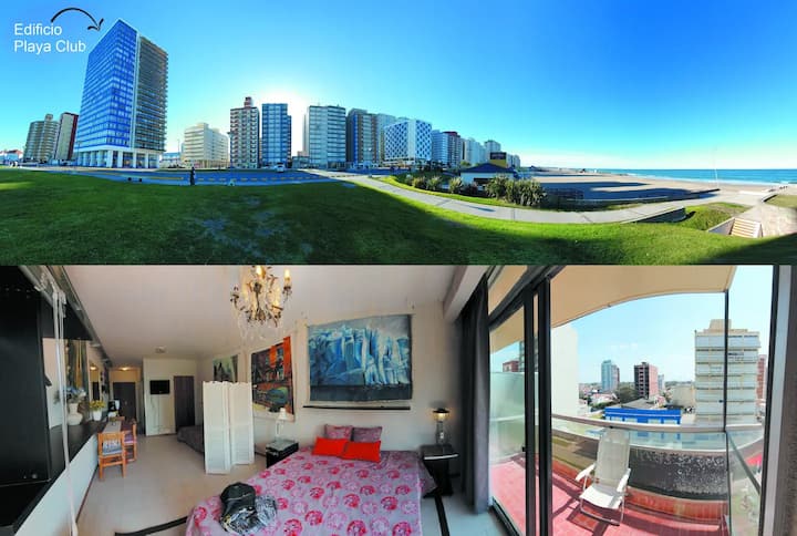Miramar Depto Completo Con Balcón A 30 Mts Del Mar - Miramar