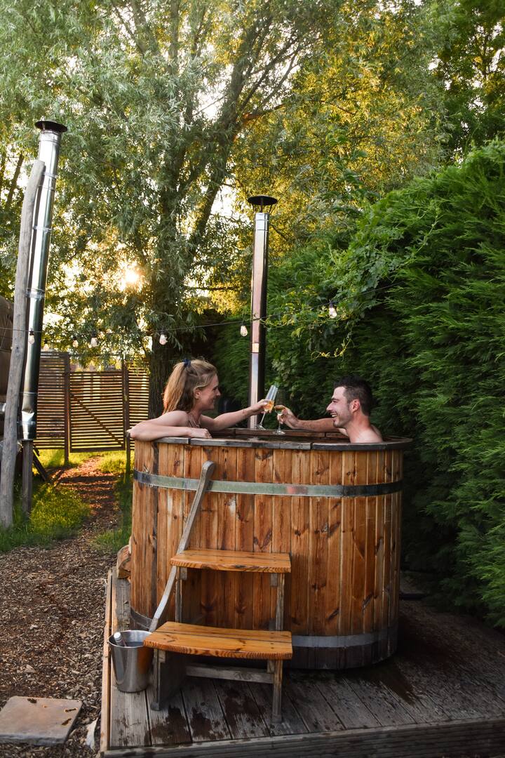Romantique Yourte Pour Deux - Avec Bain Nordique - Belgique
