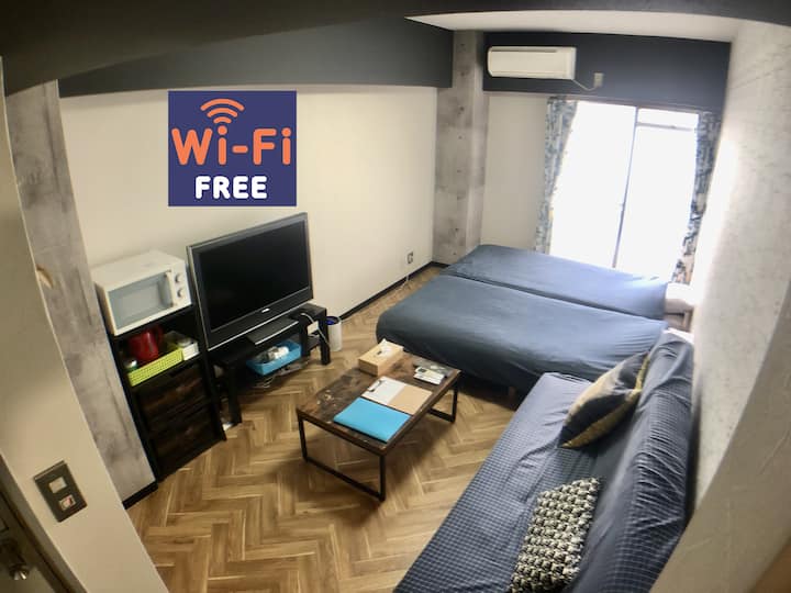 Near Namba(5mins By Train)/free Wifi/305 - Osaka