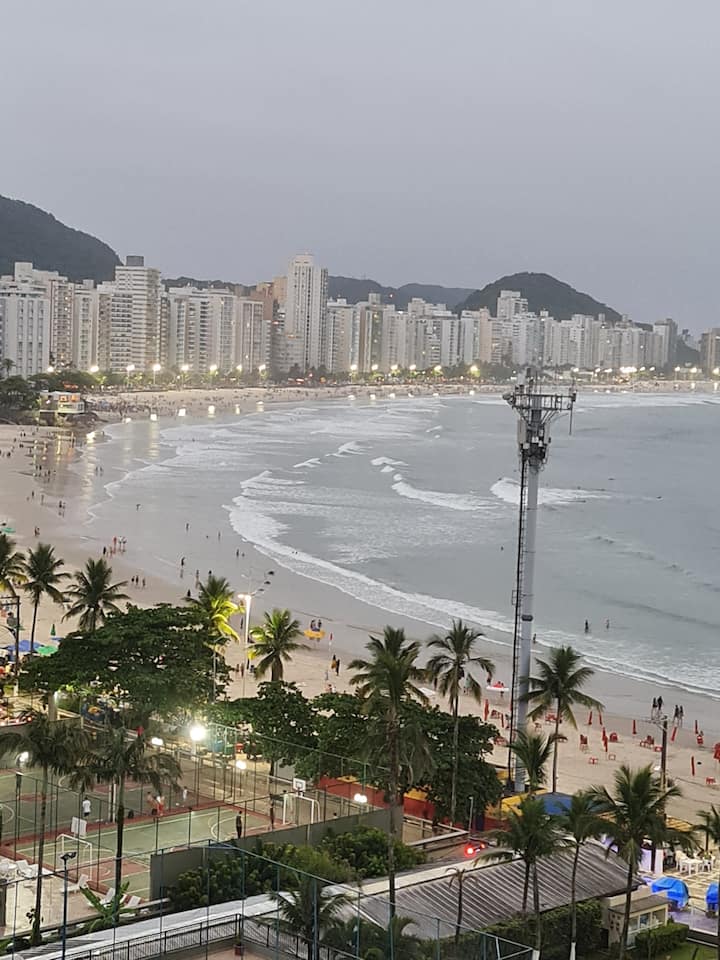 Pé Na Areia Praia Astúrias Amplo Conforto 
 Wifi - Guarujá