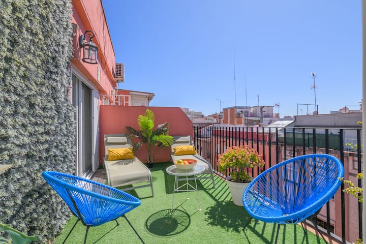 Sunny Superterrace. 15 Min To Center By Metro. - L'Hospitalet de Llobregat