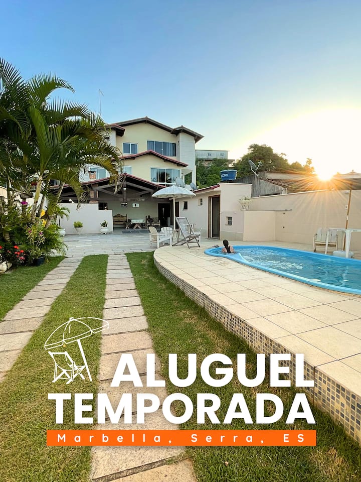 Triplex C/ Piscina, Frente Mar, Até 30 Pessoas - Serra