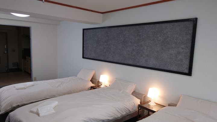 出張、長期滞在歓迎|Refa設置|広々1rのお部屋|駅から徒歩3分|301 - Shiki