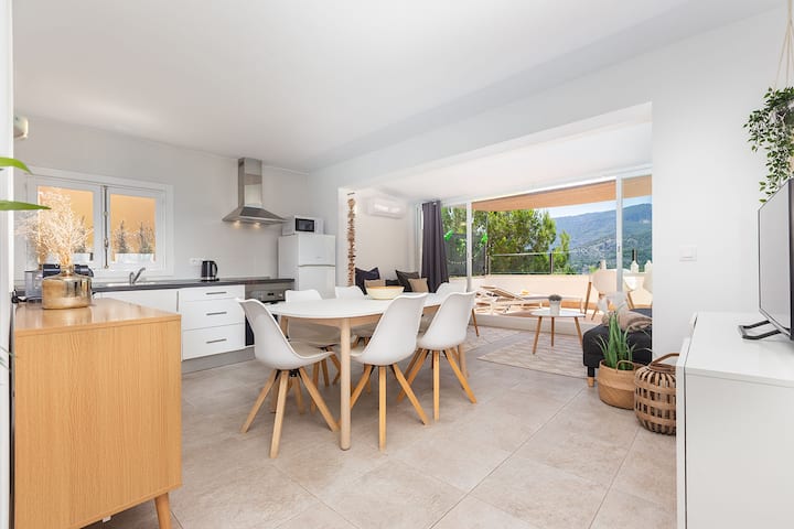 Beach And Mountain Flat Port De Soller - Deià