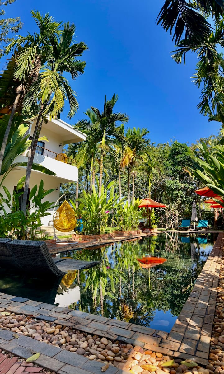 Garden Pool Villa | 2br | Padel | Nature Stay - Cambodge
