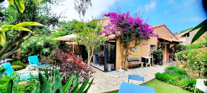 Mazet 300m Plage 4/6 P,  Jardin, Terrasses, Wifi - Côte d'Azur