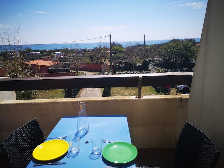 Vue Mer & Accès Direct Plage – Balcon + Parking - Marseillan