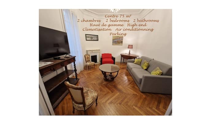 Centre Climatisé
75 M²
2 Chambres 2 Sdb
Parking - Nice