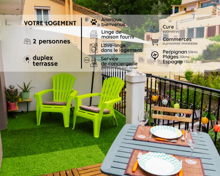 Charmant Duplex + Terrasse, L'amélie D'élo - Amélie-les-Bains-Palalda
