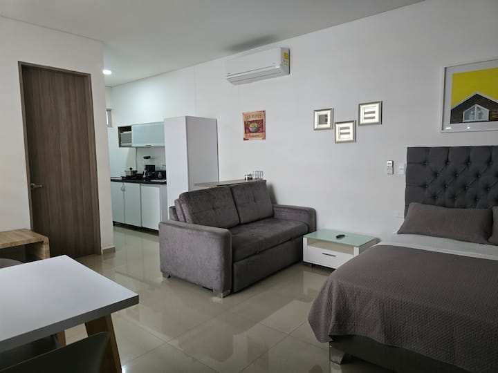 Hermoso Apartaestudio Con Aire Acondicionado 104 - Cali