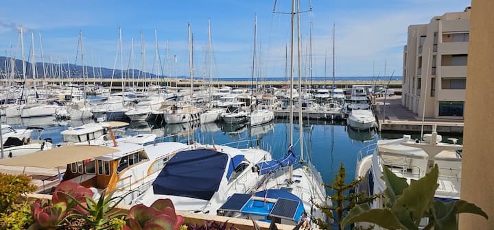 Studio 2*, Clim, Sur Le Port, Vue Mer, Plage 100m - Bormes-les-Mimosas