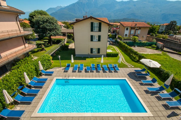 Apartment At Lake Como With Pool Near The Beach - Domaso