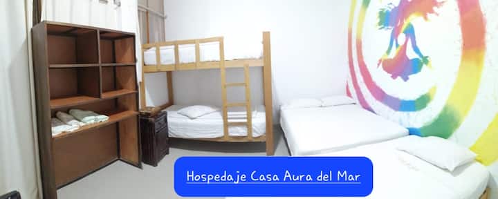 Hab. Cuádruple ,C/baño,piscina,tv,wifi,netflix - Máncora