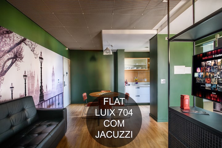 Apto Londrina Flat Hotel 704, 43 M2 , Luxe, C Jacuzzi - Londrina