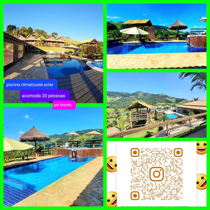 Chácara Bela Vista 2, Com 5 Chalés Suítes - Socorro