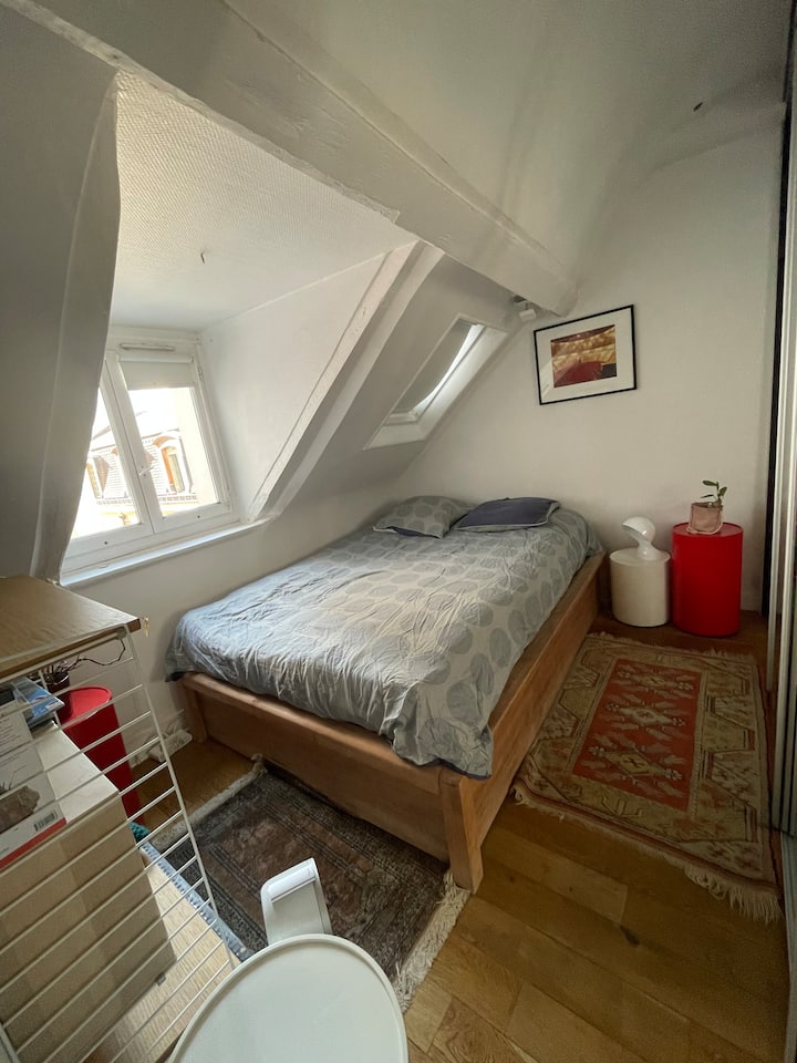 Chambre Dans Beau 2 Pièces Avec Terrasse Au Marais - Paris