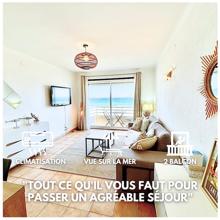 Magique ! Vue Mer & Montagne, Plage à 20m - Canet-en-Roussillon