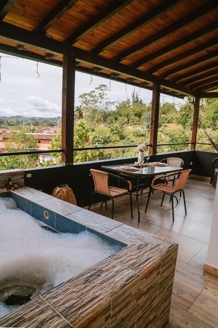 Cabaña Con Jacuzzi Y Chimenea Cerca A Marinilla - Marinilla