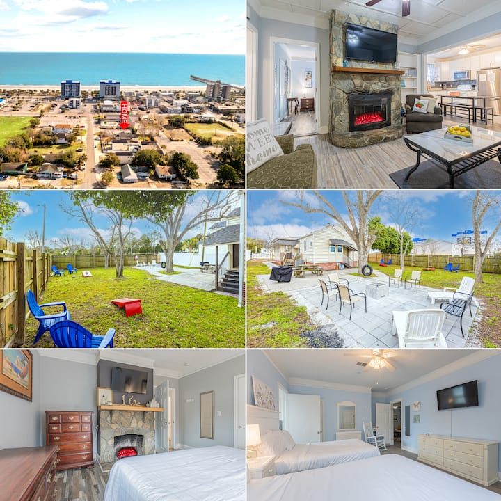 Charming Central W Ocean View/private Yard/firepit - Myrtle Beach