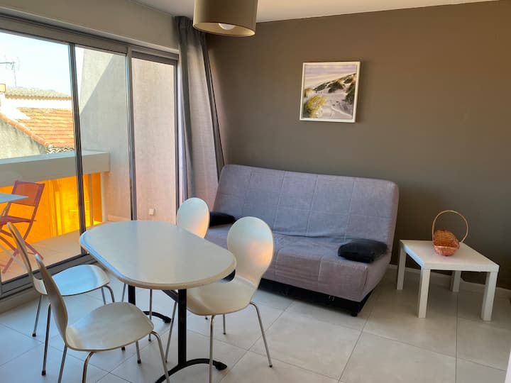 Studio Climatisé(3 Pers) Accès Direct Plage-balcon - Palavas-les-Flots