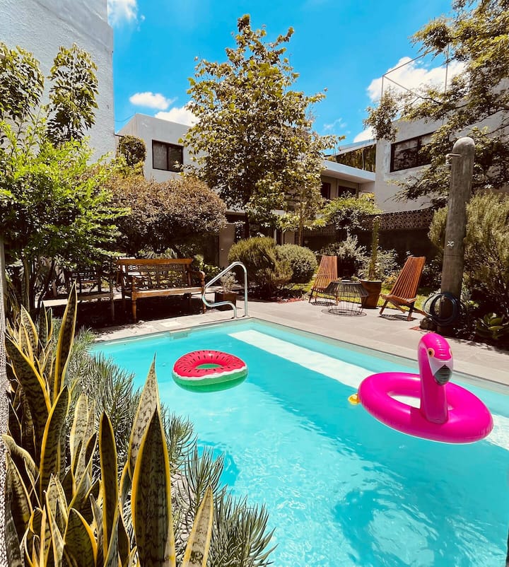 Central Apt W/ Pool & Garden • Ideal For Relaxing - Mexico
