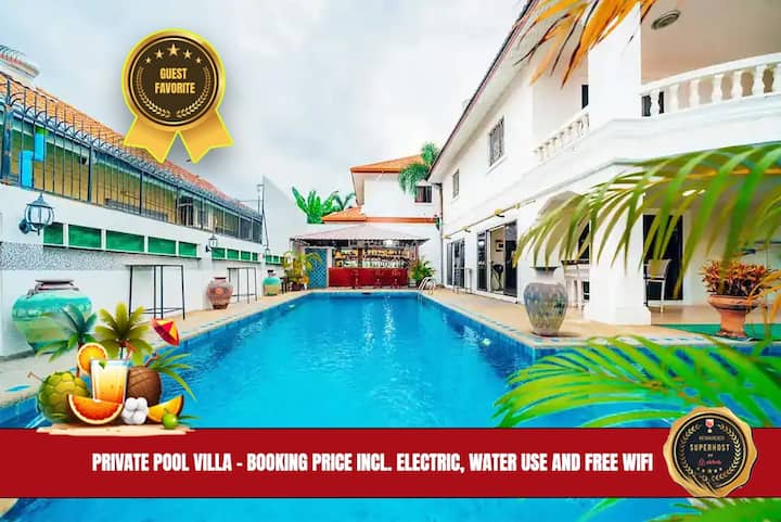 Private Luxury Villa With Swimming Pool & Pool Bar - Pattaya