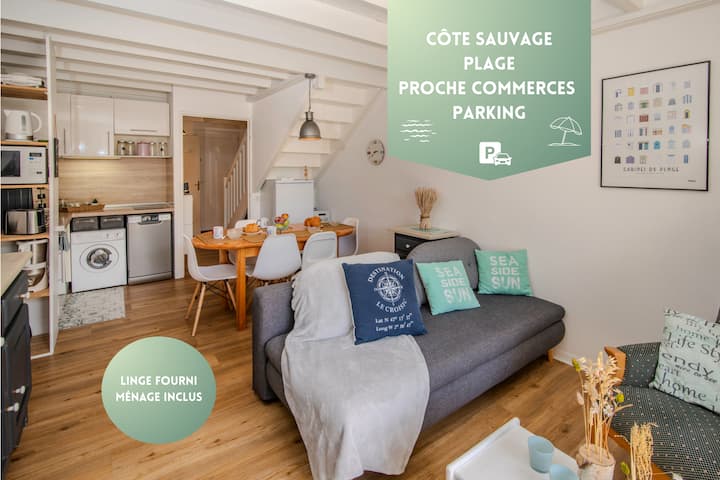 Le Cottage*côte Sauvage*plage*commerces*parking - Batz-sur-Mer