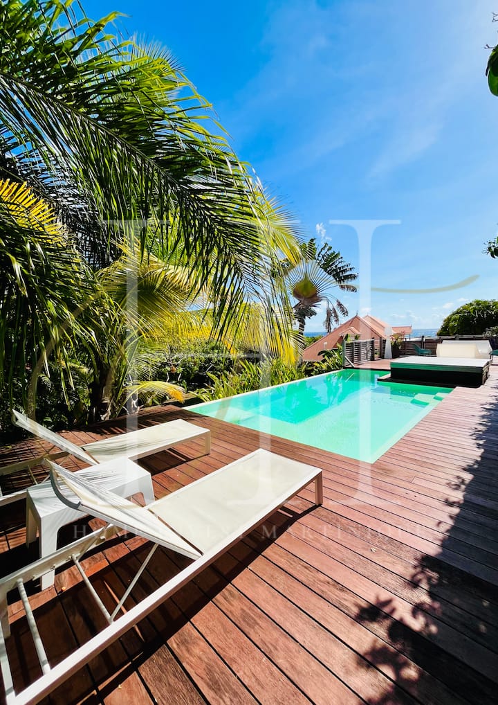 Villa " Azur "  Charme, Vue Mer, Proche Plages - Martinique