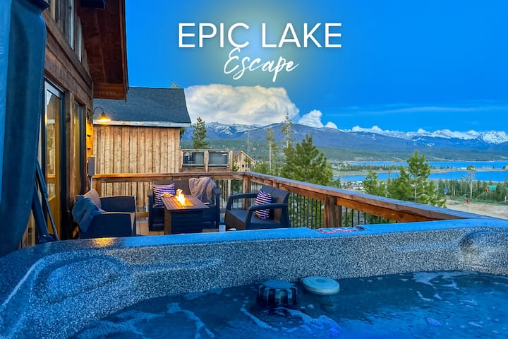 Epic Lake & Mtn Views! Hottub, Fireplace, Grill - Colorado