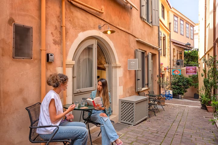 "Eva Plus" Stone Arch Room For 2 - Chania