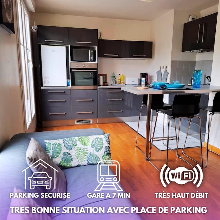 Studio Avec Parking Sécurisé Près Versailles,paris - Trappes